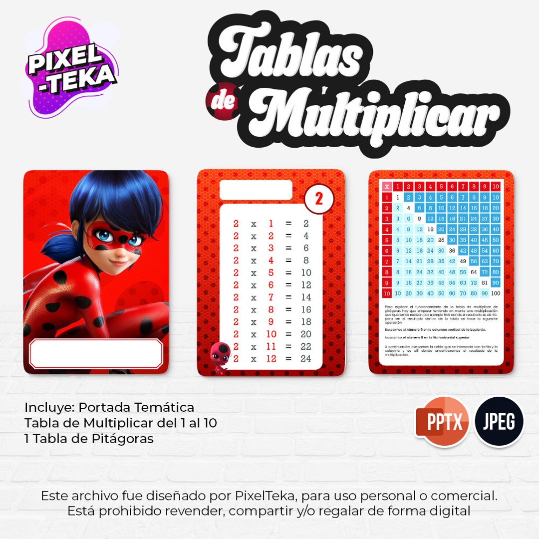 Tables de multiplication Ladybug Digital Téléchargement instantané JPEG ...
