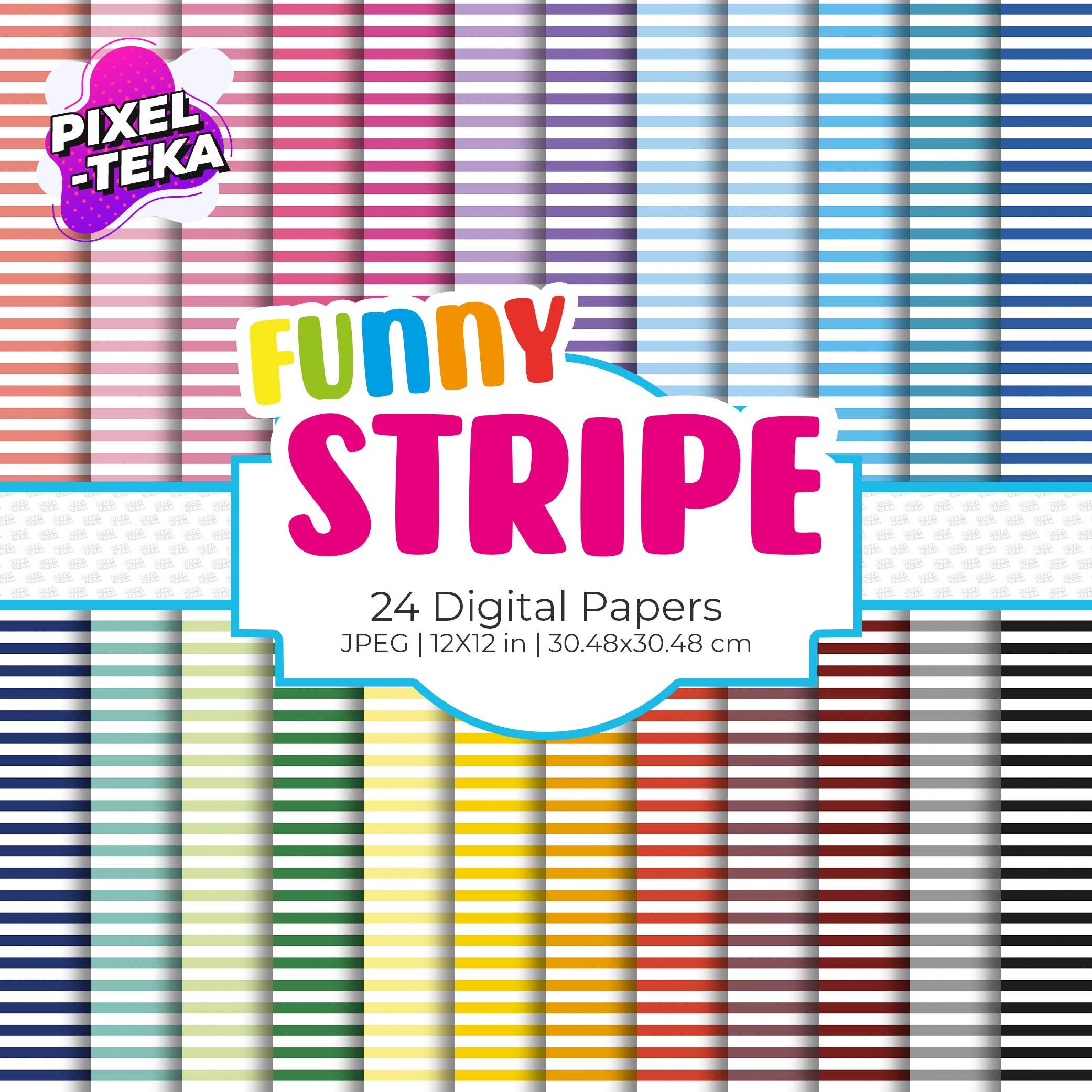 Funny Stripe Color Digital Paper Instant Download JPEG - Etsy
