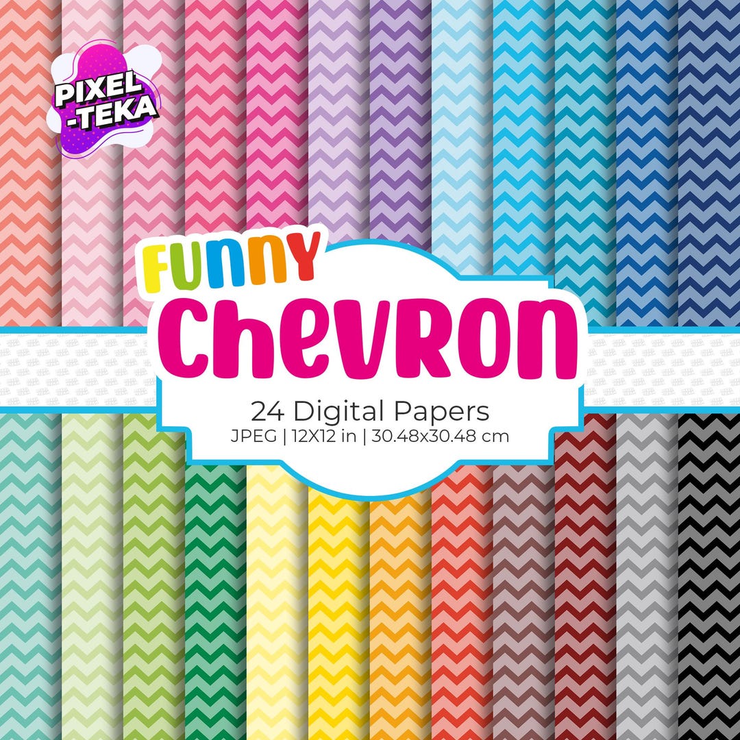 Funny Chevron Digital Paper Instant Download JPEG - Etsy