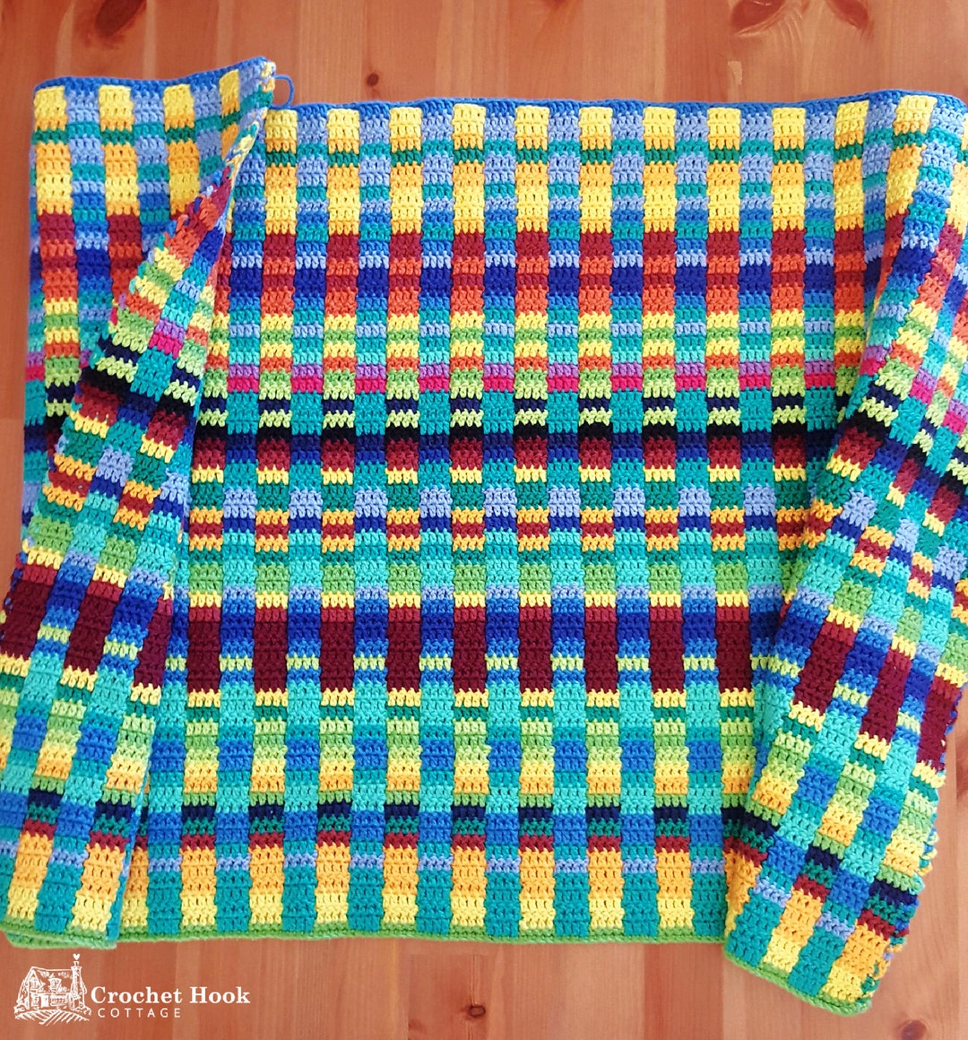 CROCHET PATTERN Lines and Stripes Temperature Blanket - PDF Digital ...
