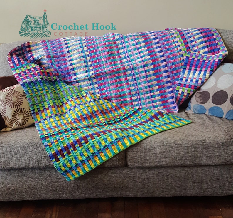 CROCHET PATTERN Lines and Stripes Temperature Blanket - PDF Digital ...
