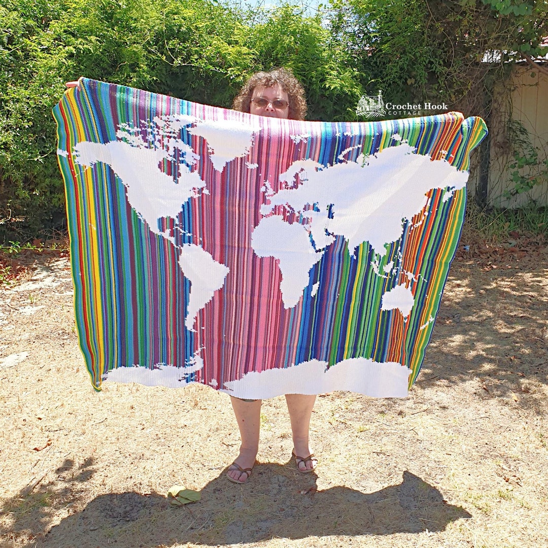 CROCHET PATTERN Our Earth Blanket, Temperature Blanket, Tapestry ...