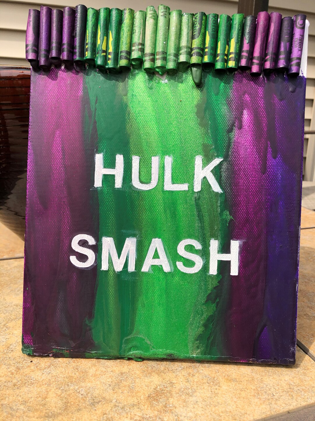 Hulk Smash Crayon Art - Etsy