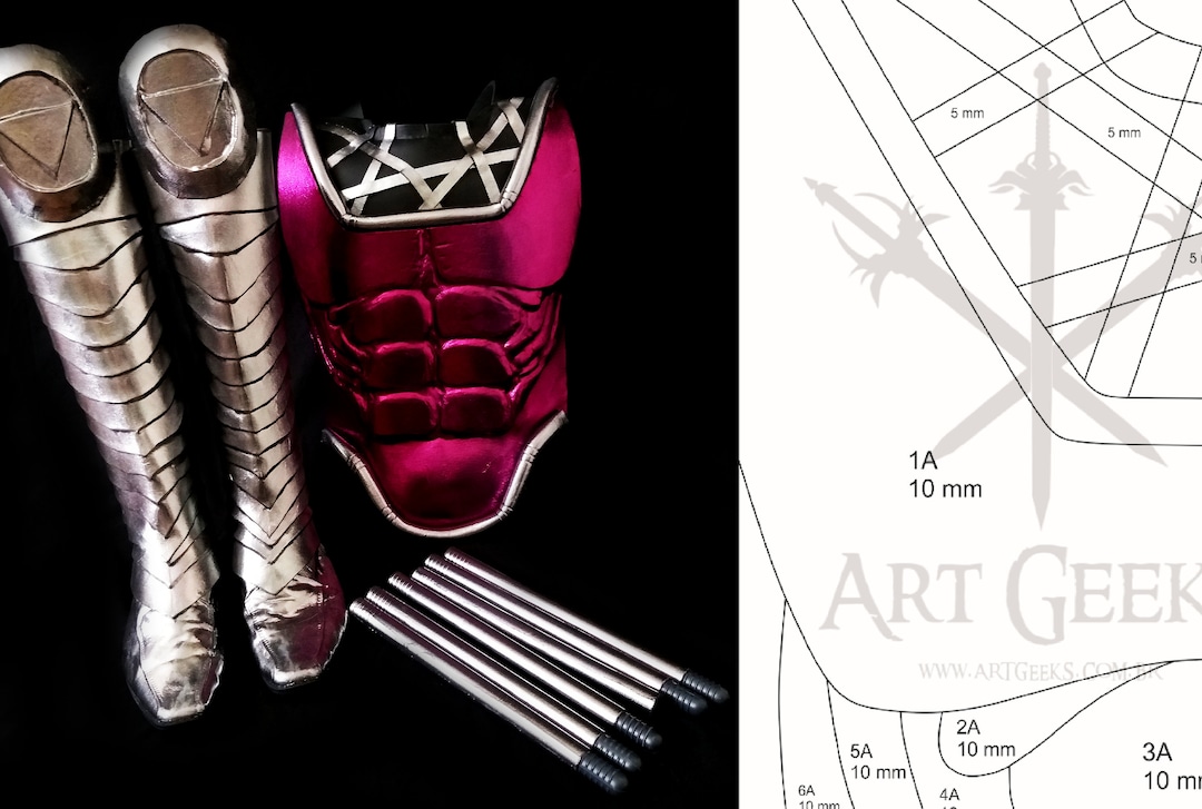 Gambit XMEN Boots Cover and Breastplate pattern - Etsy Canada