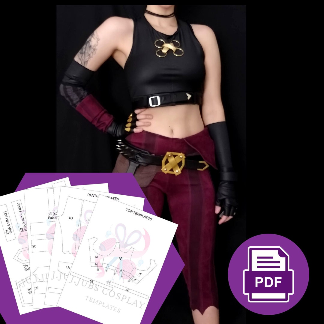 Jinx's Costume - Arcane Template - Etsy