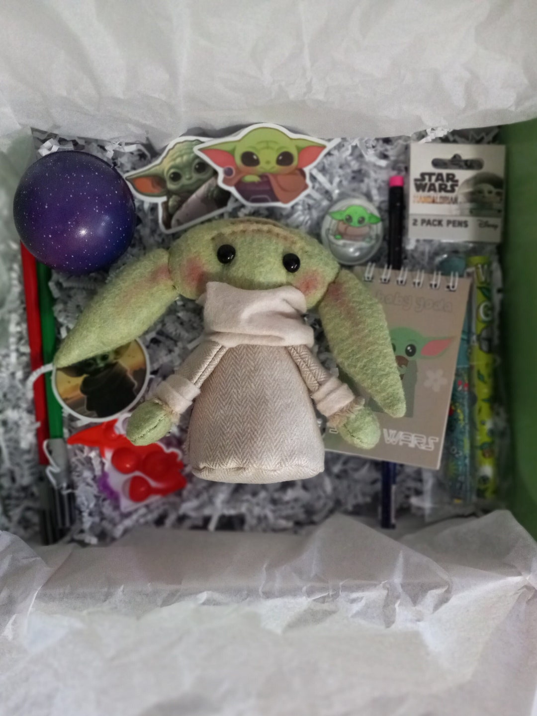 GALAXY GIFT BOX Featuring a Handmade Little Felt Alien Baby Doll Plush ...