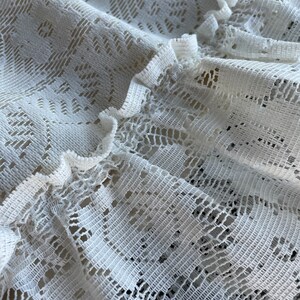 Beautiful Vintage 90’s Lace Pillow Shams With Ruffled Edges in Open Weave Lace. 26”x19” French ...