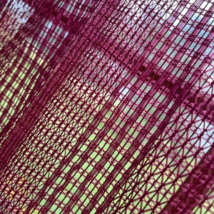 1970’s Open Weave Curtain Panels W/ Velvety Poofs Choice of 3 Different ...