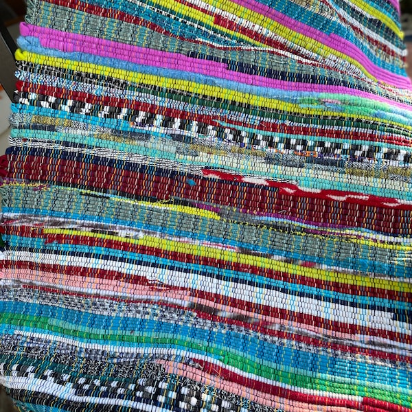 Rag Rug Runner - Etsy