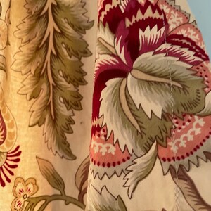 Waverly Jacobean Window Valance Curtain in Ivory W/cranberry, Avocado ...