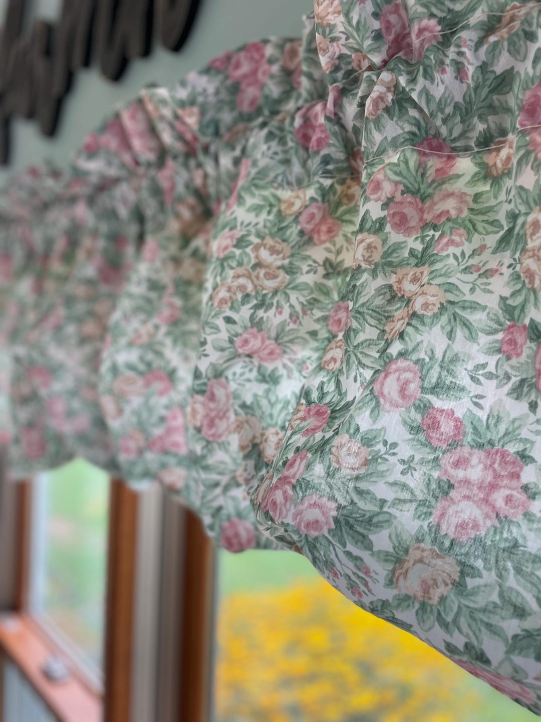 Vintage 90 ‘s Balloon Valance Curtain Georgeous 1990’s Floral Blousen ...