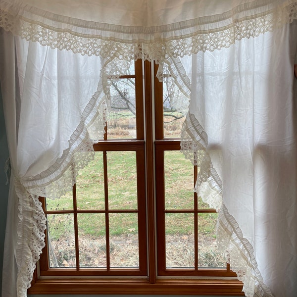 Priscilla Lace Curtains - Etsy