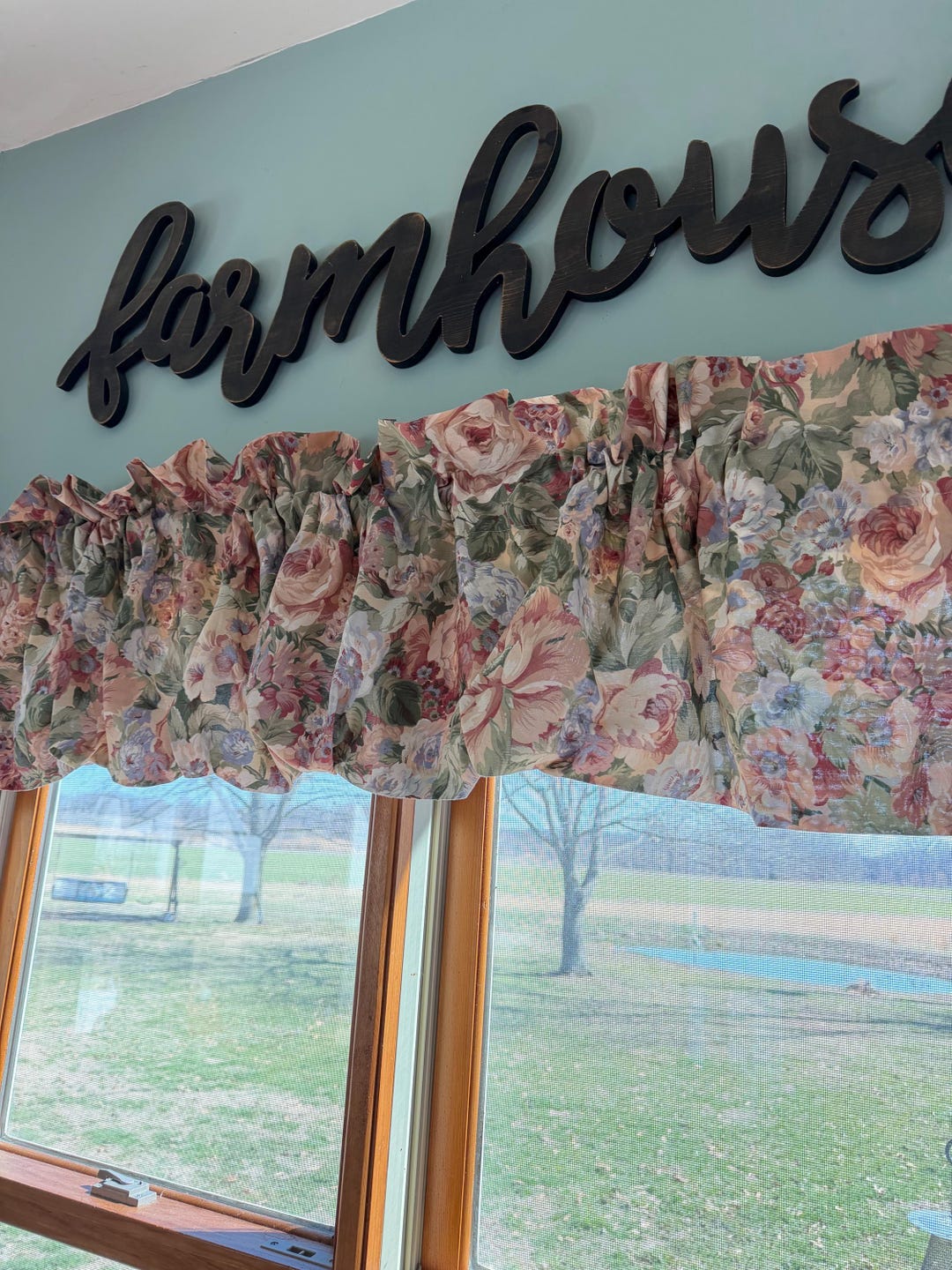 Vintage 90’s Balloon Valance Curtain in Beautiful Floral Print. New Old ...