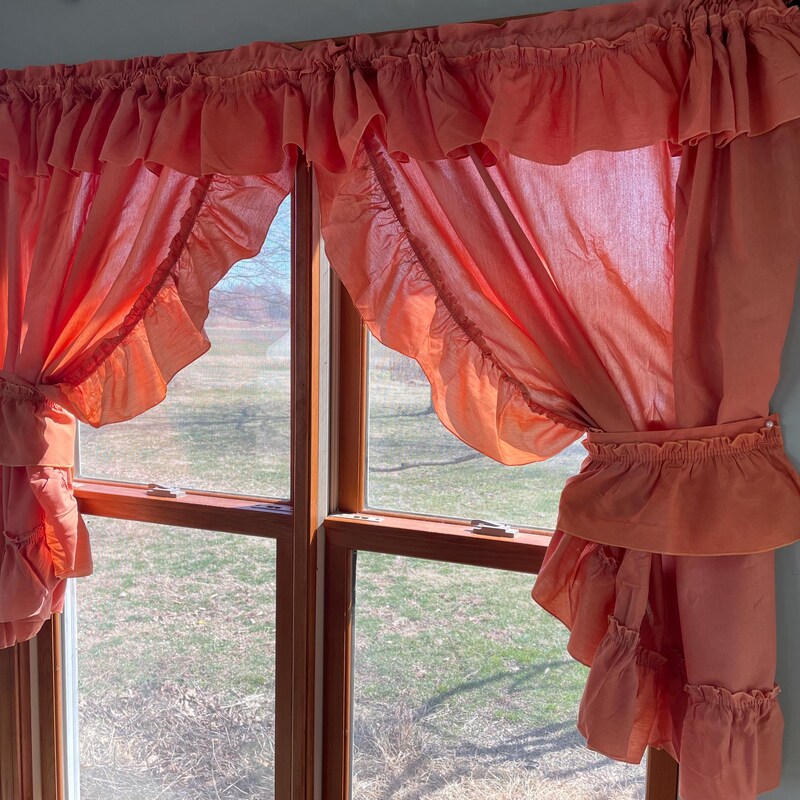 Coral Curtains - Etsy