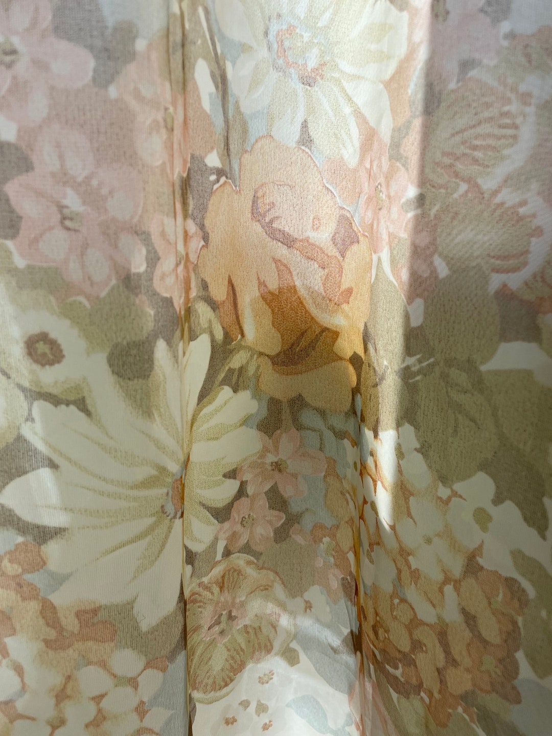 Beautiful Vintage Shower Curtains: 1980s Sheer Blush Pink by Sears ...