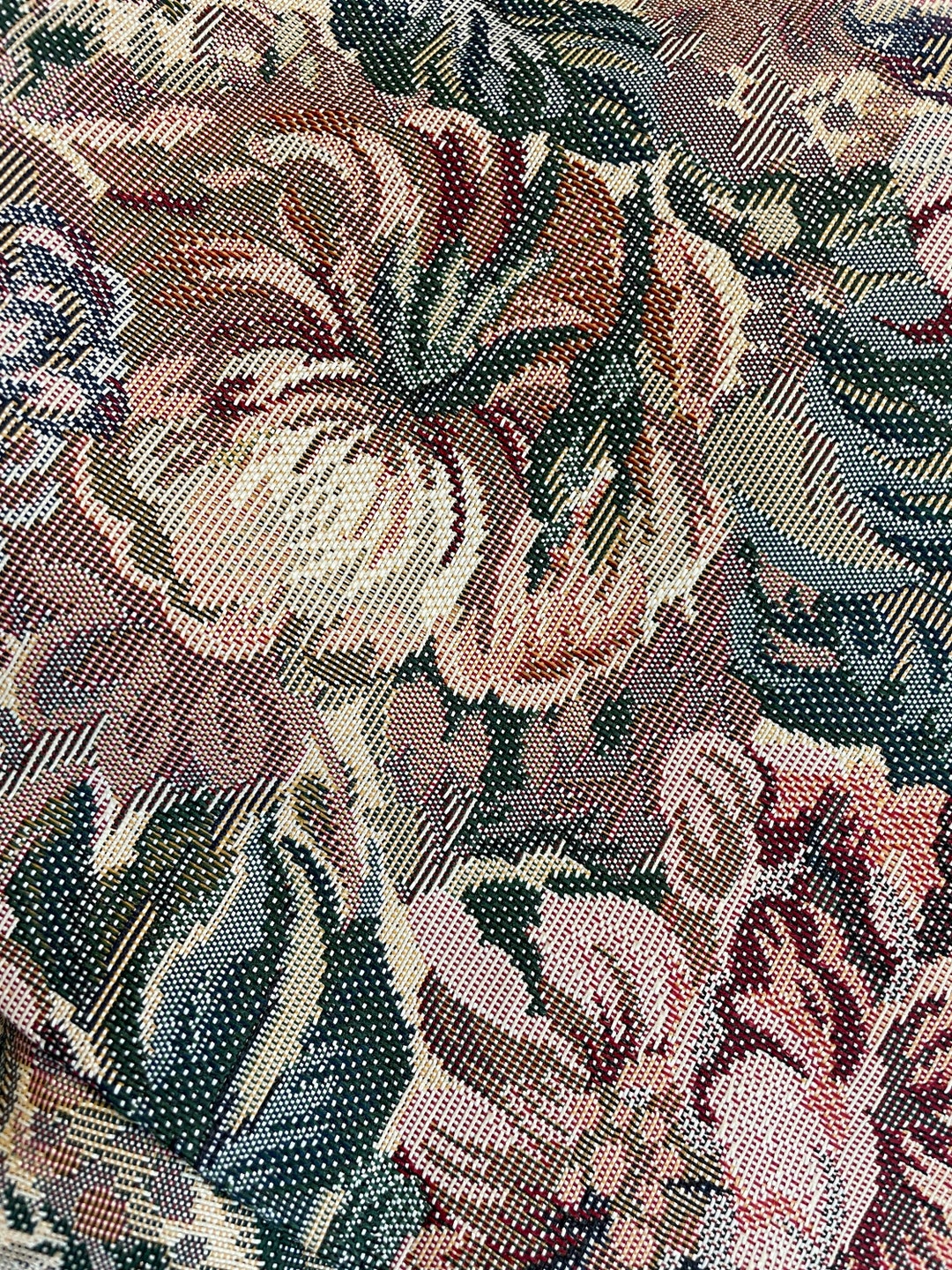 Vintage 1990’s Rose Curtain Valance Swag 88”x19” Tapestry (2 Avail ...