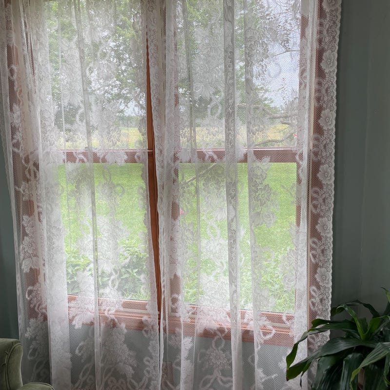 Lace Curtain - Etsy