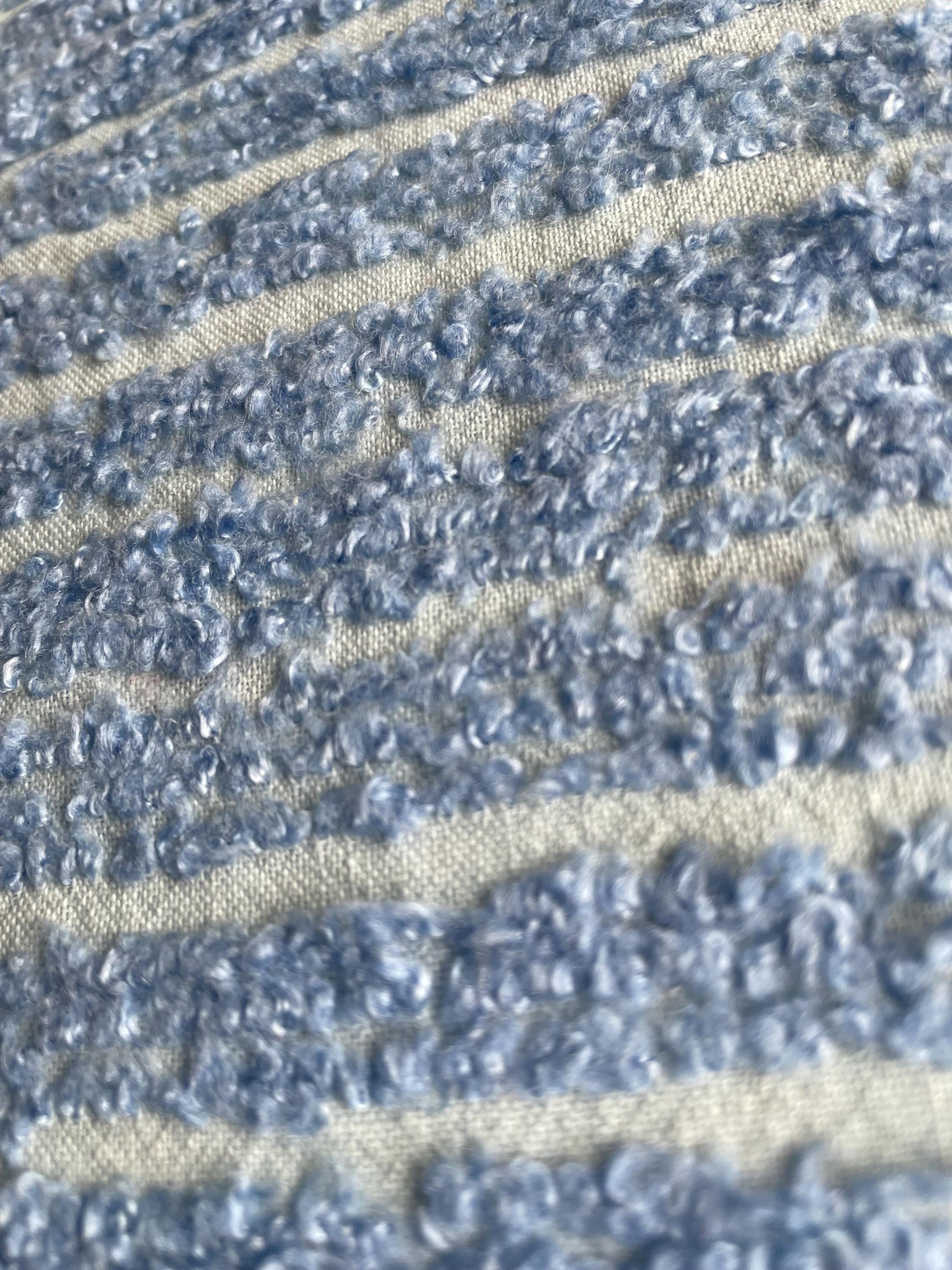 Vintage Chenille Bedspread in Blue Cotton. the Chenille is a Short ...