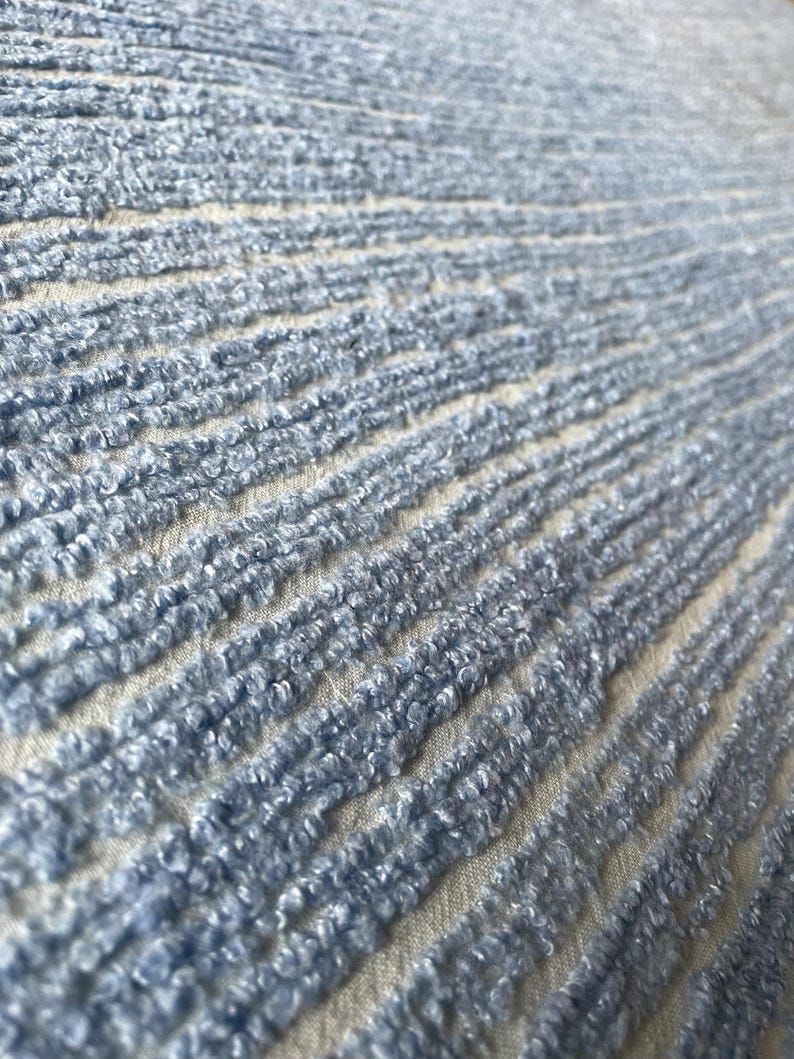 Vintage Chenille Bedspread in Blue Cotton. the Chenille is a Short ...