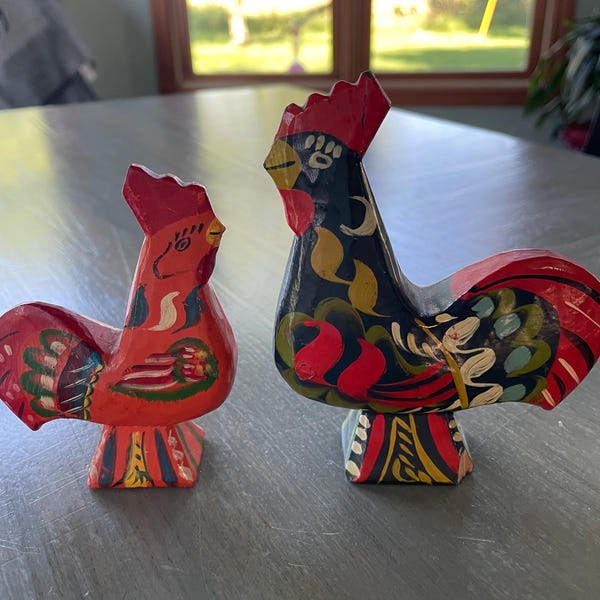 Dala Roosters - Etsy