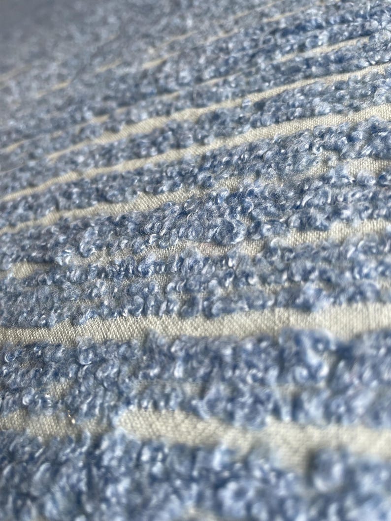 Vintage Chenille Bedspread in Blue Cotton. the Chenille is a Short ...