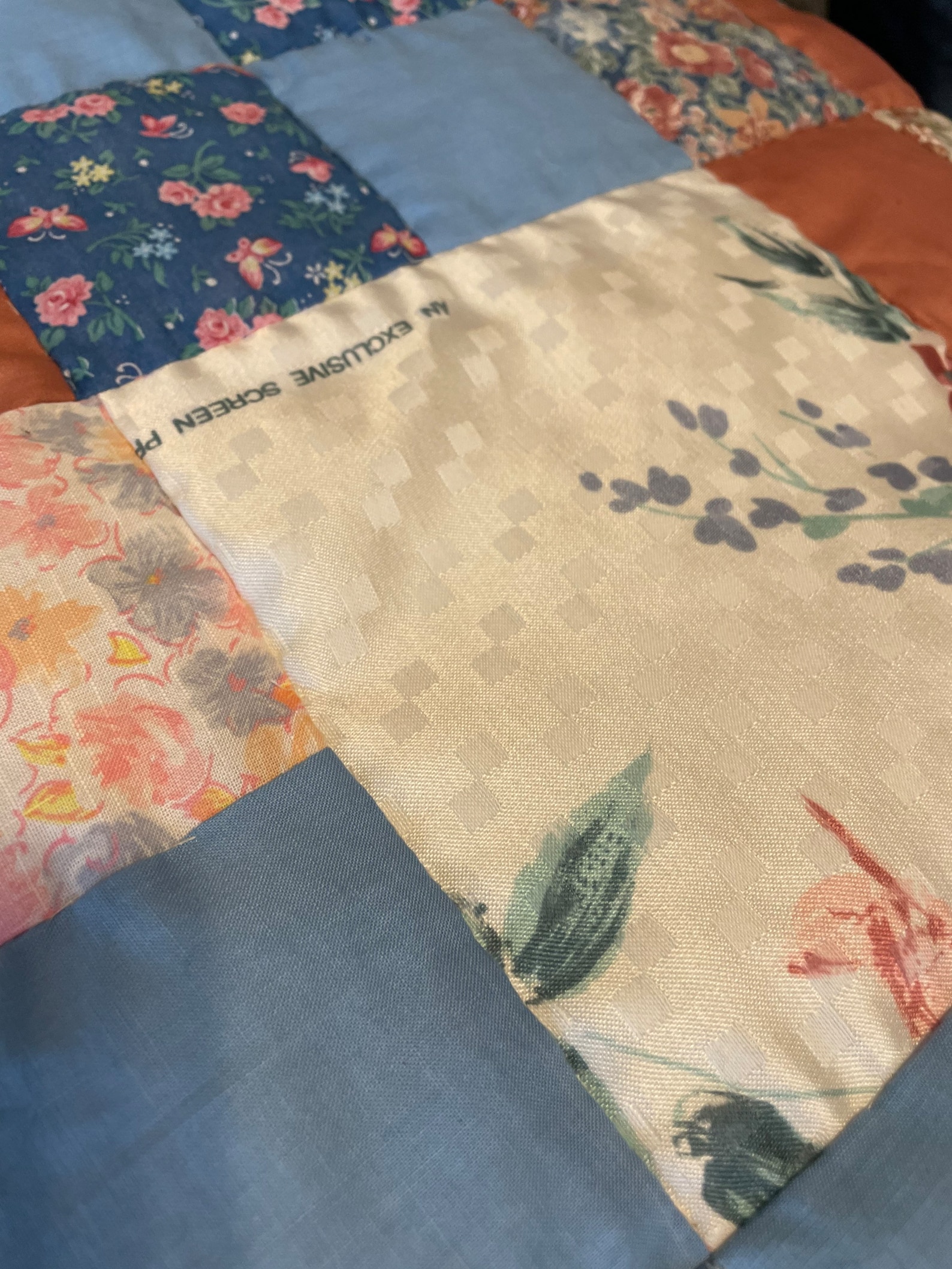 Beautiful Quilt Made From Vintage 1990’s Fabrics in Terra Cotta and ...