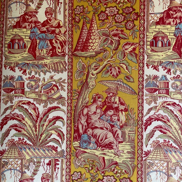 Yellow Chinoiserie Fabric - Etsy