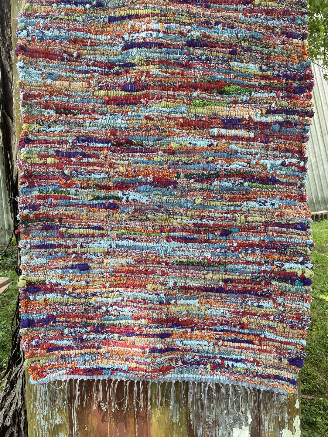 Beautiful Handmade Rug harvest Moon Hand Woven 48x 31 USA Made Heavy ...