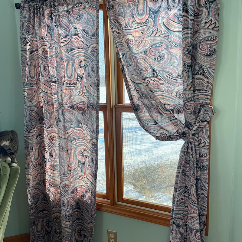 Paisley Curtains - Etsy