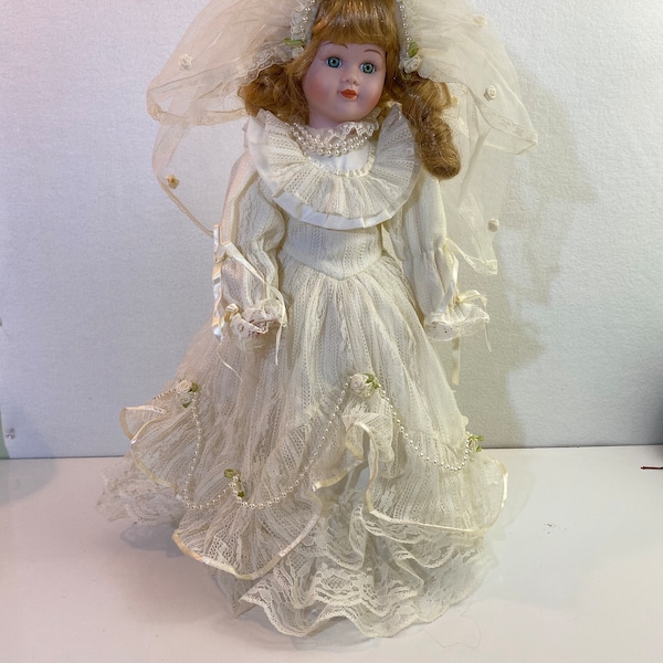 Porcelain Bride Doll - Etsy