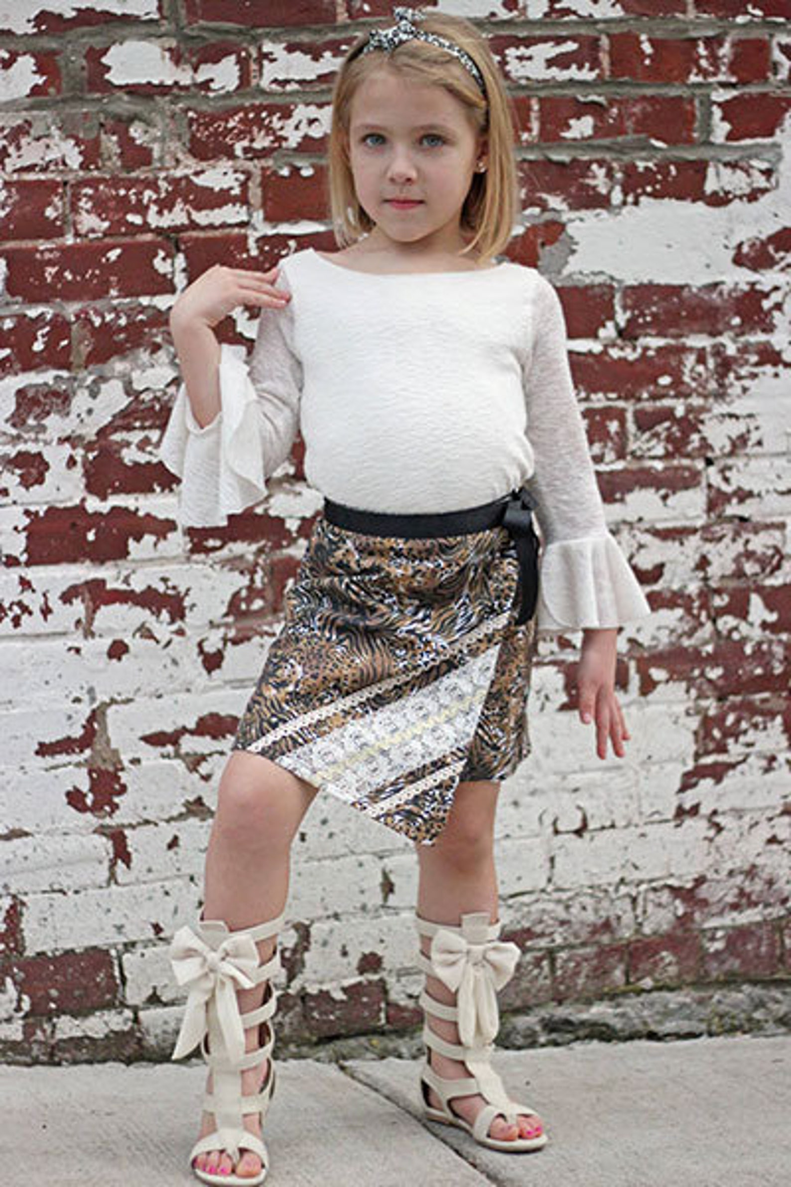 Ruby Girls Wrap Skirt Etsy