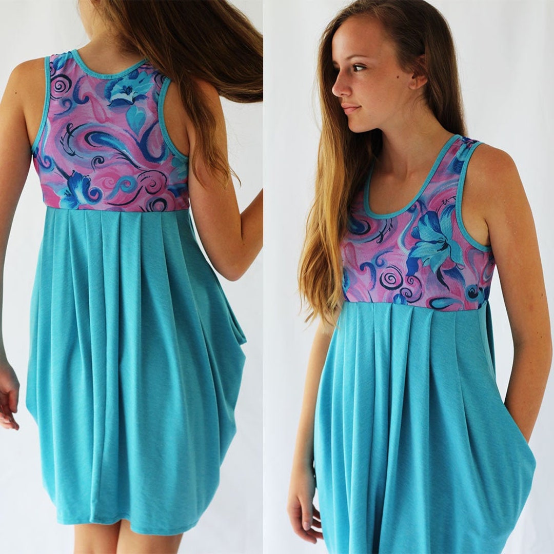 Girls Dress Pattern Girls Sewing Pattern Tween Dress - Etsy