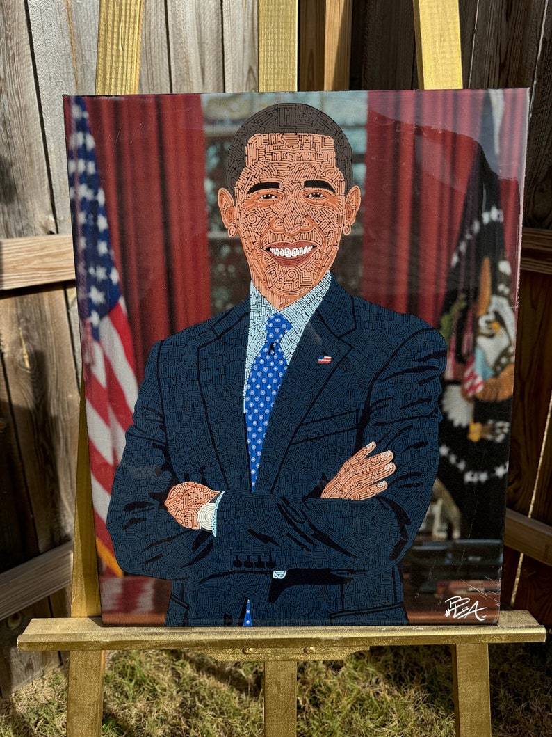 Barack Obama our 44 16 X 20 Canvas With Epoxy Finish - Etsy