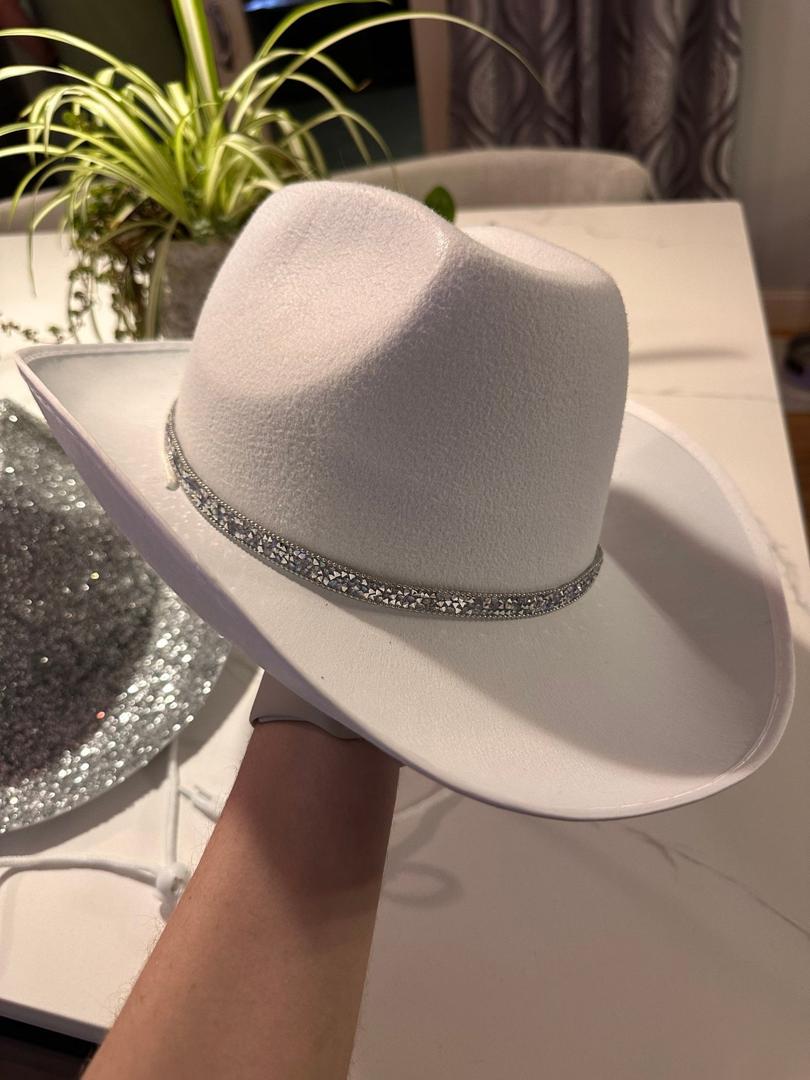 Silver Glitter Glam Cowboy Hats - Etsy