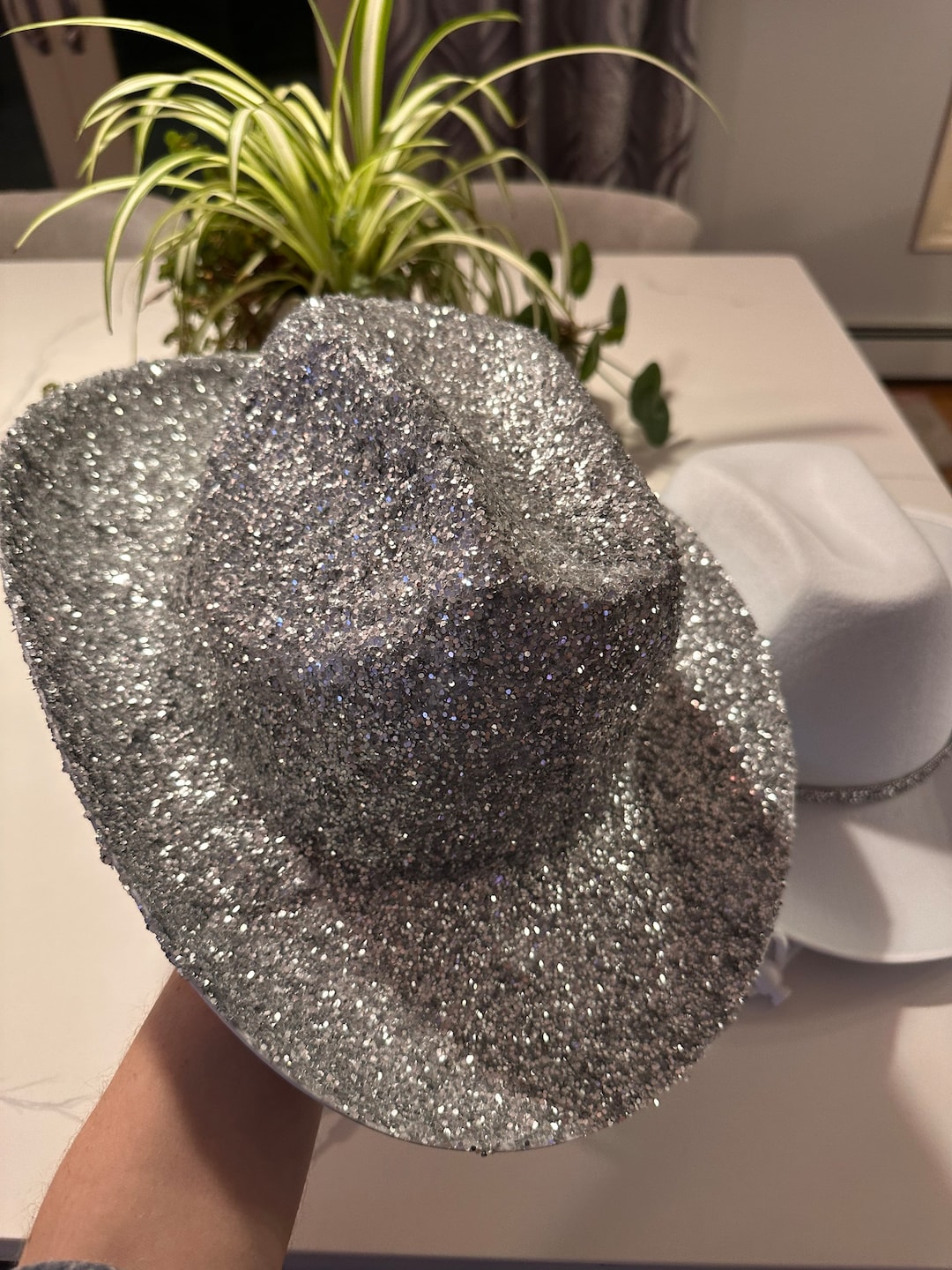Silver Glitter Glam Cowboy Hats - Etsy