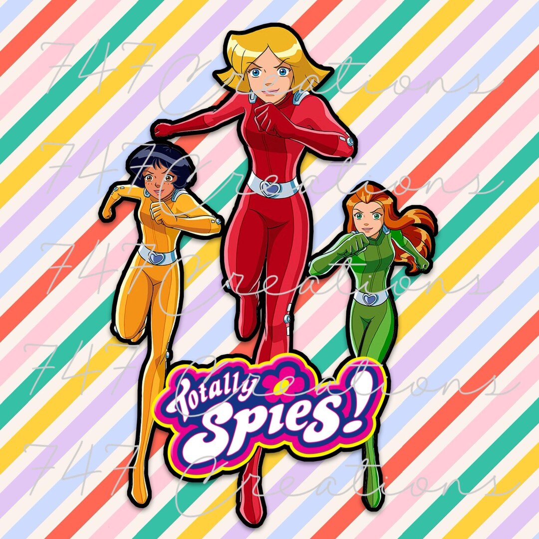 Totally Spies | 90s TV Show | 2000s | Cartoon | PNG | Digital File ...