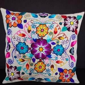 Peruvian Decor, Beautiful Hand Embroidered Cushion Cover. Peruvian ...