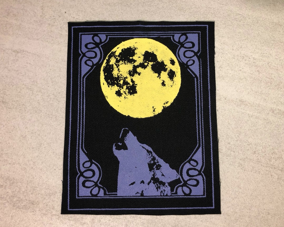 Canvas WOLF Patch Two Color Silk Screen - Etsy