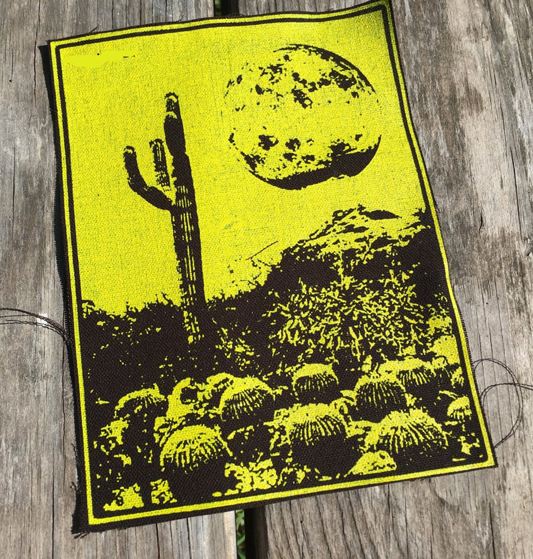 Cosmic Desert Patch, Sew on Canvas, Cactus, Planet - Etsy