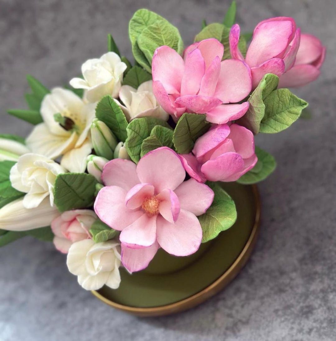 3D Magnolia Silicone Mold Soap Silicone Mold Resin Silicone Mold Flower ...