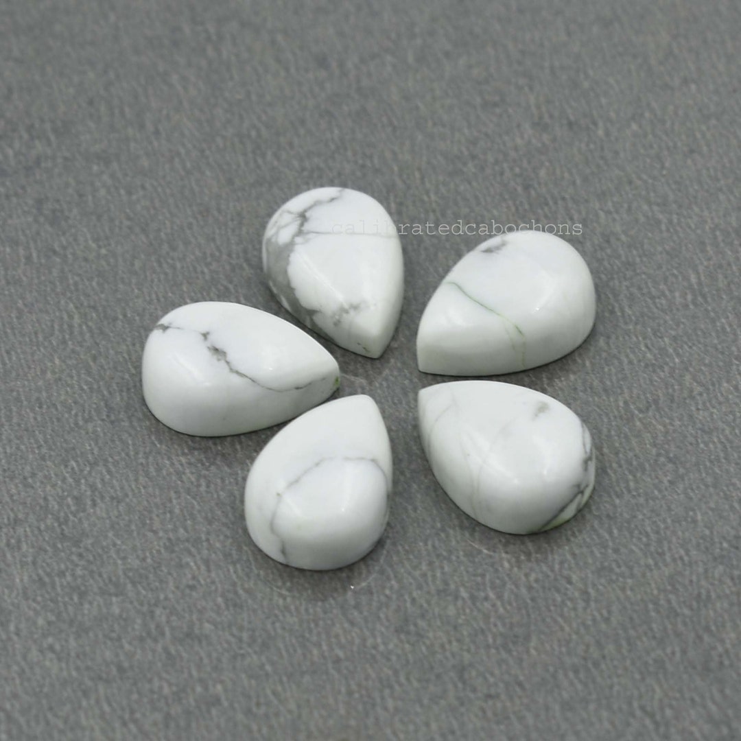 Howlite Stone, Loose Cabochon, Howlite Pear Shape Cabochon, Wholesale ...