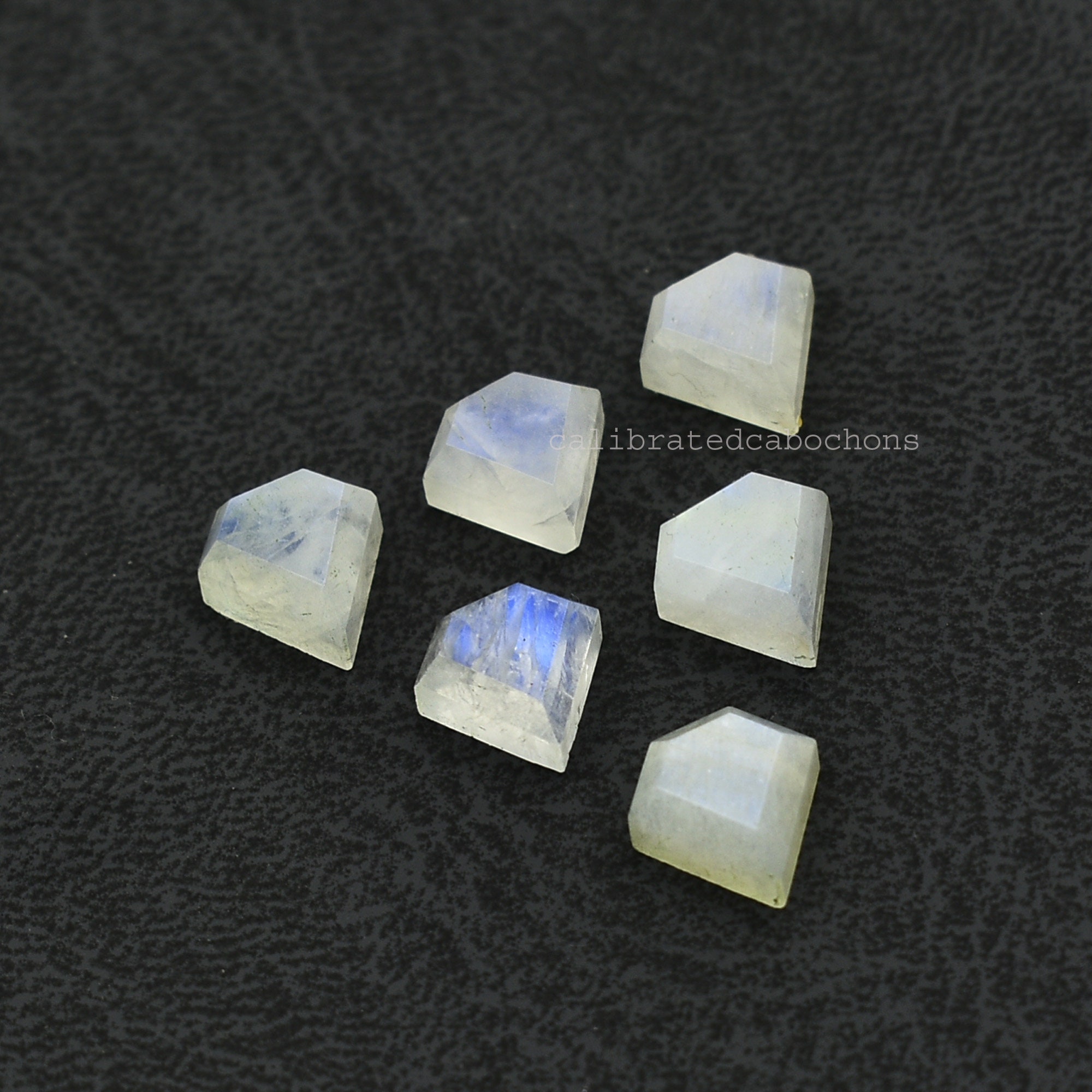 Rainbow Moonstone Diamond Shape Step Cut Flat Back Cabochon | Etsy