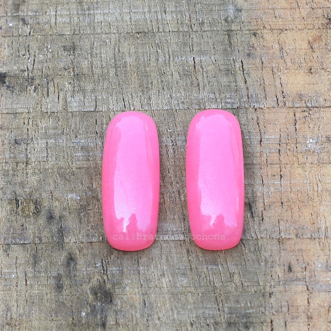 Pink Jade Cabochon Pair Gemstone Pink Jade 8x20 Mm Oval Pear - Etsy