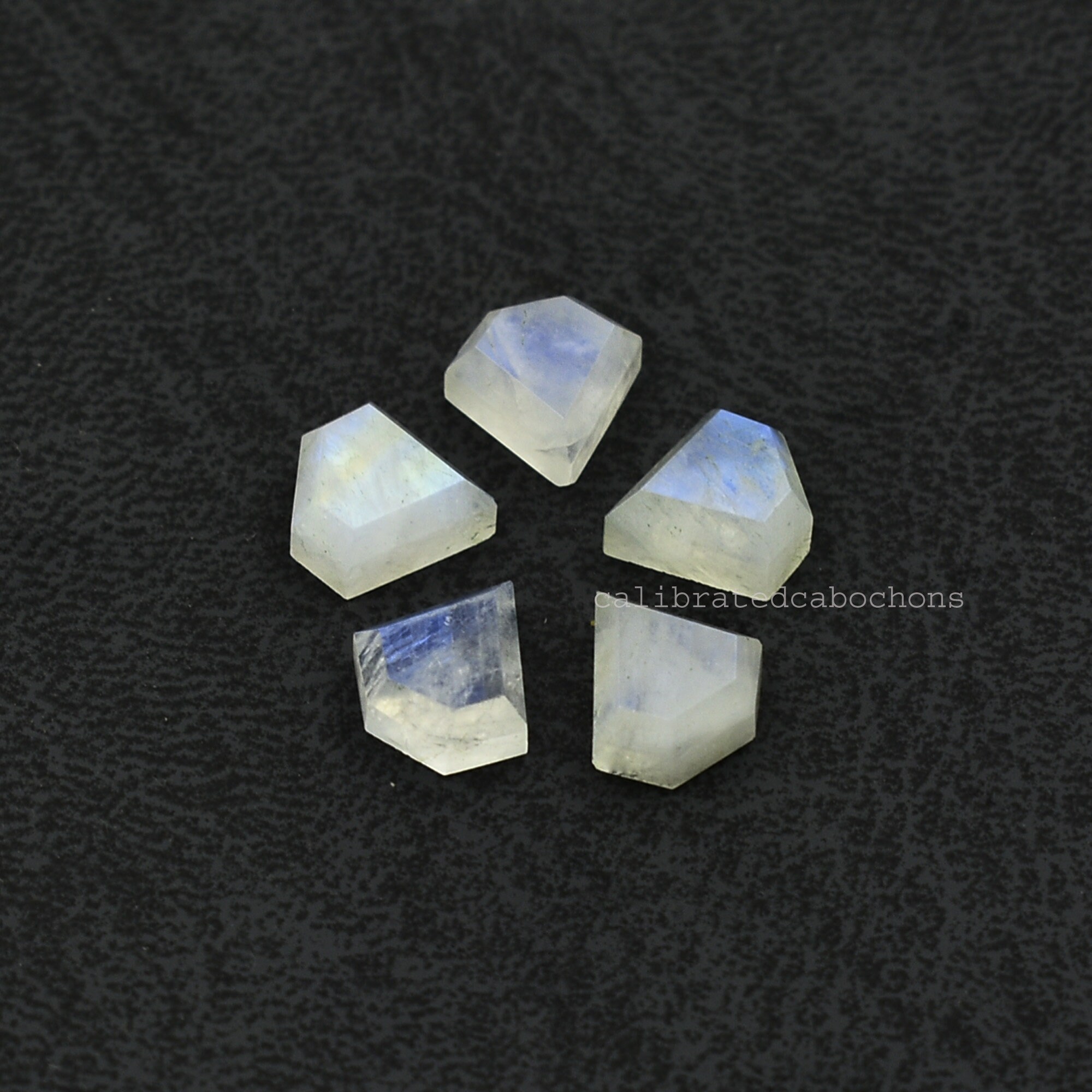 Rainbow Moonstone Diamond Shape Step Cut Flat Back Cabochon | Etsy