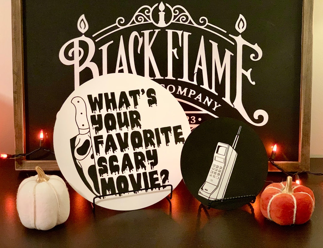 SCREAM Sign Set whats Your Favorite Scary Movie - Etsy
