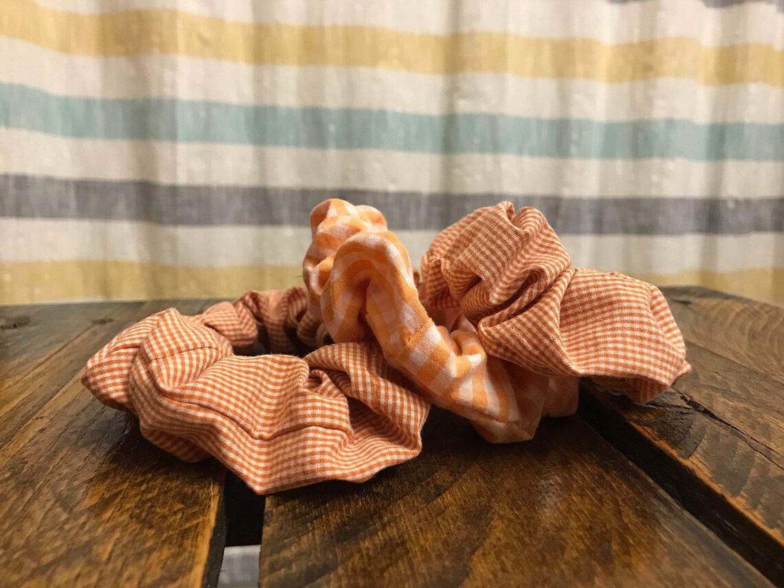 Preppy Orange Dream Scrunchies Set of 3 Women's Refashioned Hair Tie ...