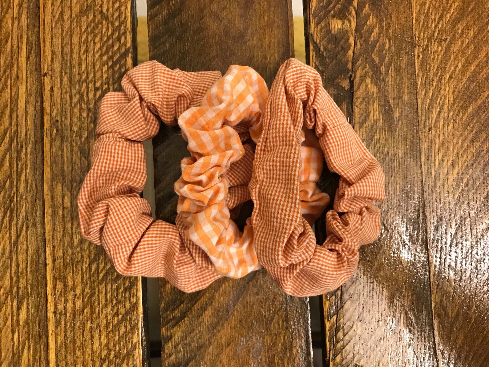 Preppy Orange Dream Scrunchies Set of 3 Women's Refashioned Hair Tie ...