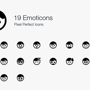 Emoticons Emoji Smiley Icon Pictogram Sign Symbol Set Bundle in Vector ...