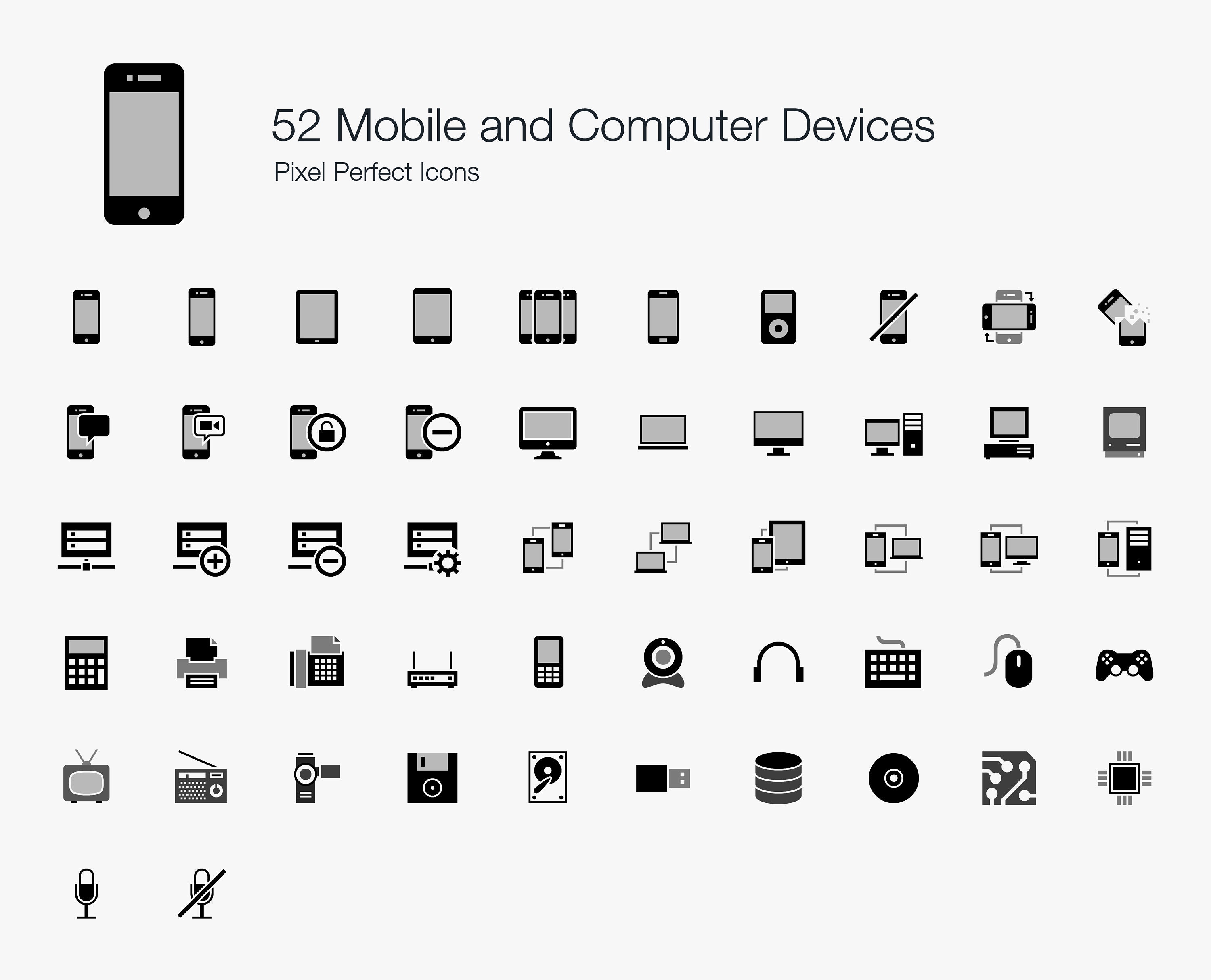 Mobile and Computer Devices Icon Sign Symbol Pictogram Vector SVG PNG ...