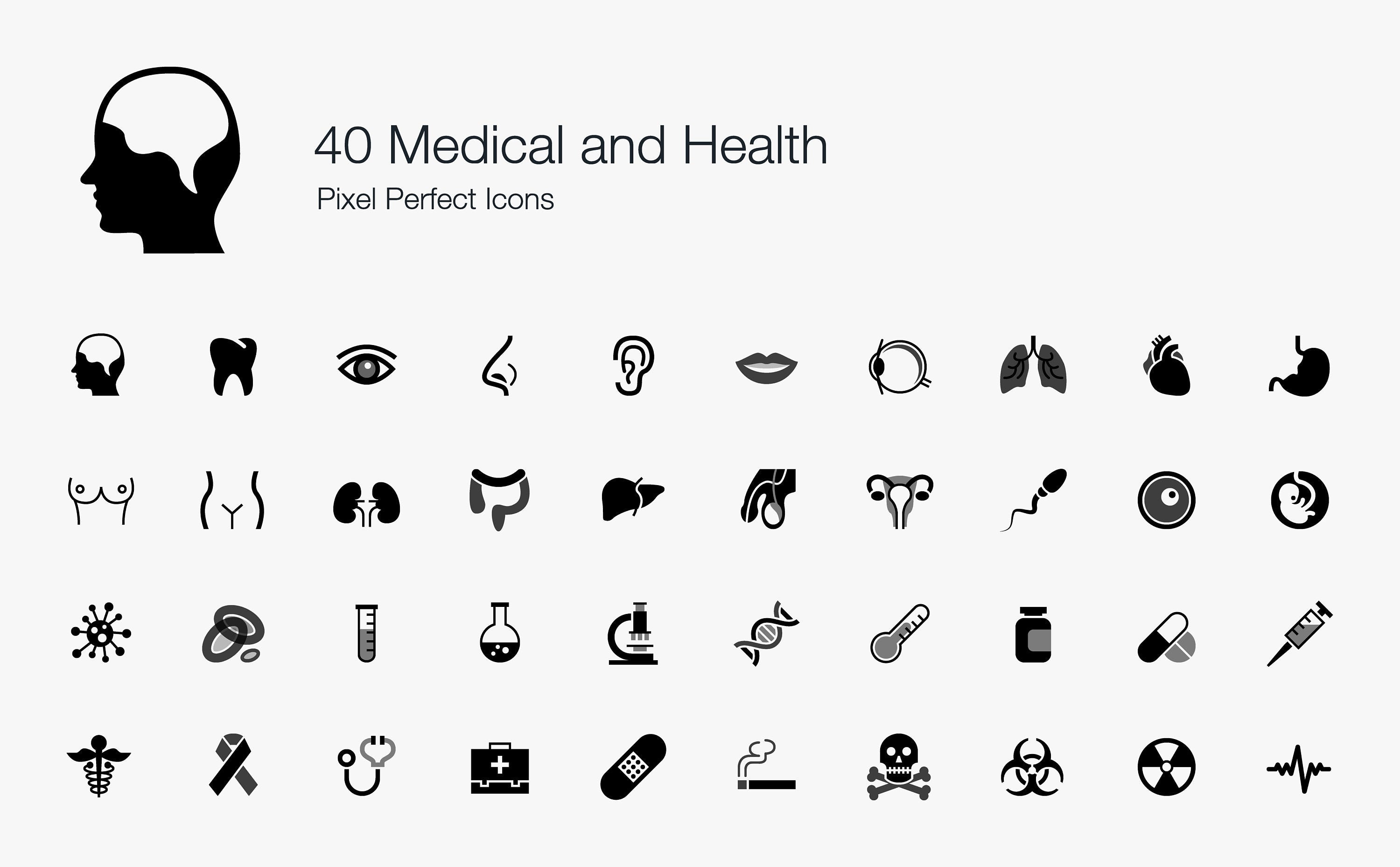Medical and Health Icons Pictogram Sign Symbol Vector EPS PNG SVG ...